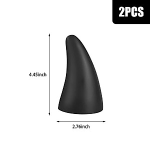 Fogfar 2 PCS 3D Devil Horns Sticker, Car Roof Sticker, Bumper Decor Anti Collision, Halloween Car Decorations, Fit for Car Truck Helmet Motorcycle (Black)
