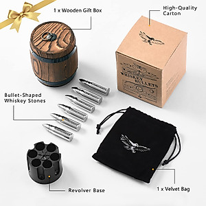 Gifts for Dad, 6 pcs Golden Whiskey Stones & 6 pcs Best Dad Ever Whiskey Stones, Christmas Stocking Stuffers, Unique Birthday Gift Ideas for Dad from Daughter Son Wife