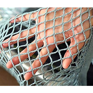 6 Pack Portable,Reusable,Reusable Produce Bags,Washable Cotton Mesh String Organic Organizer Shopping Handbag Long Handle Net Tote (grey blue,Black,Beige,Pink,Purple,Yellow)