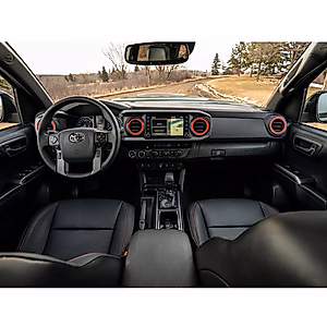 4pcs A/C Air Conditioning Vent Outer Rings Trim Decoration Cover Compatible with Toyota Tacoma 2016 2017 2018 2019 2020 2021 2022