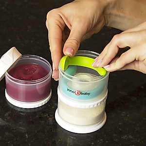 Innobaby Silicone Baby Spoon with Carrying Case Gum Friendly (4 Pack)(Aqua, Mango, Green, Pink)