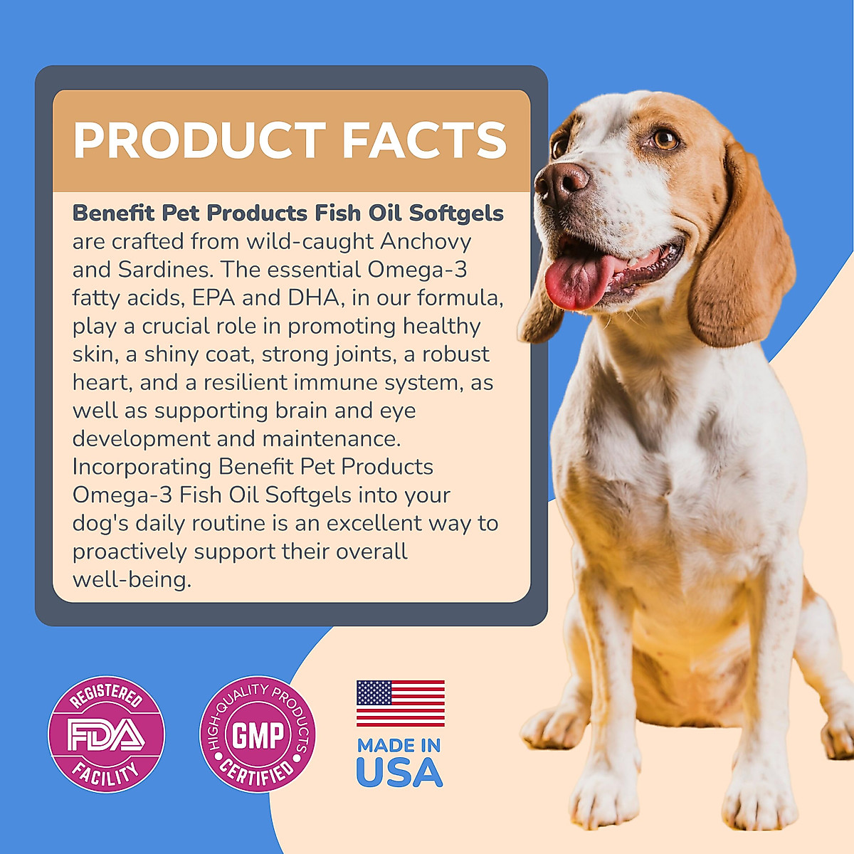 Omega 3 Fish Oil for Dogs - 120 SoftGels - Skin & Coat Supplement for Dogs, Supports Healthy Skin, Coat, Joints, Heart & Immune System, Premium Fish Oil Supplement for Dogs - Made in USA