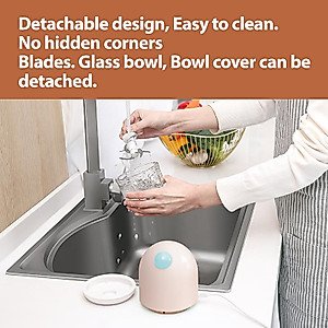 Baby Food Maker, Small Baby Food Processor Kits for Fruit, Vegetable, Meat, Baby Food Puree Blender, Baby Food Chopper Feeding Essentials for Baby Shower Gifts (Pink)