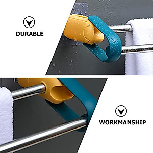 FONDOTIN 1pc Telescopic Storage Rack Pipe Towel Rack Kitchen Towel Organizer Towel Rack Holder Household Storage Shelf Bathroom Storage Shelf Multi Hanger Wall Mounted Clothes Rack Abs