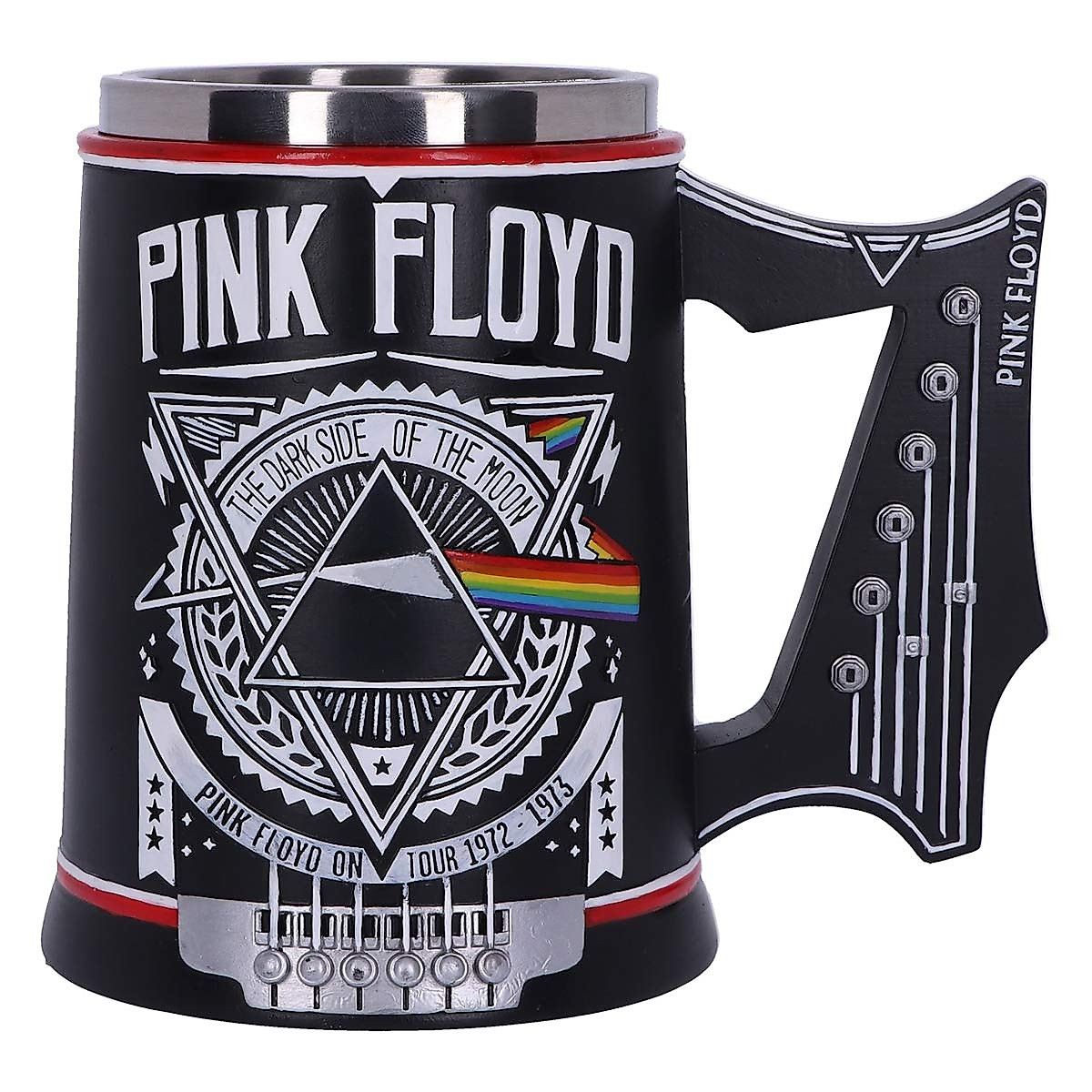 Nemesis Now B4888P9 Pink Floyd Darkside of The Moon Tour Tankard, Black, One Size