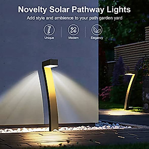 WdtPro Solar Outdoor Lights Pathway, 6 Pack Bright Outdoor Solar Lights Waterproof, 12 Hrs Solar Garden Lights Decorative, Auto On/Off Solar Lights for Outside Landscape Path Yard Walkway Driveway