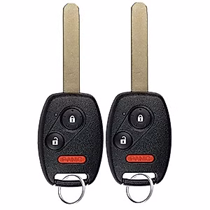 KeylessOption Keyless Entry Remote Control Uncut Car Ignition Chip Key Fob Replacement for Honda Ridgeline Odyssey OUCG8D-380H-A (Pack of 2)