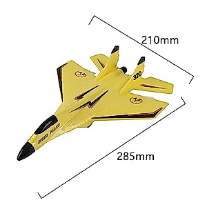 Bylesary Rc Airplane 2.4ghz Adults Kids with Controller Airliner Toy, with Light Foam Emulate Model Fighter, Easy Flying Anti-Crash Remote Control Aircraft Toys