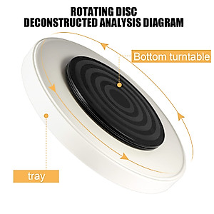 2 Pack Wood Grain Lazy Susan Turntable for Cabinet,Rotating Spice Racks for Pantry Cabinet Cupboard Organizer Table,Plastic Lazy Susan Organizer (11+12.5inch)
