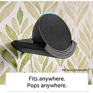 Echo Pop | Full sound compact smart speaker with Alexa - Charcoal + 4 months of Amazon Music Unlimited FREE