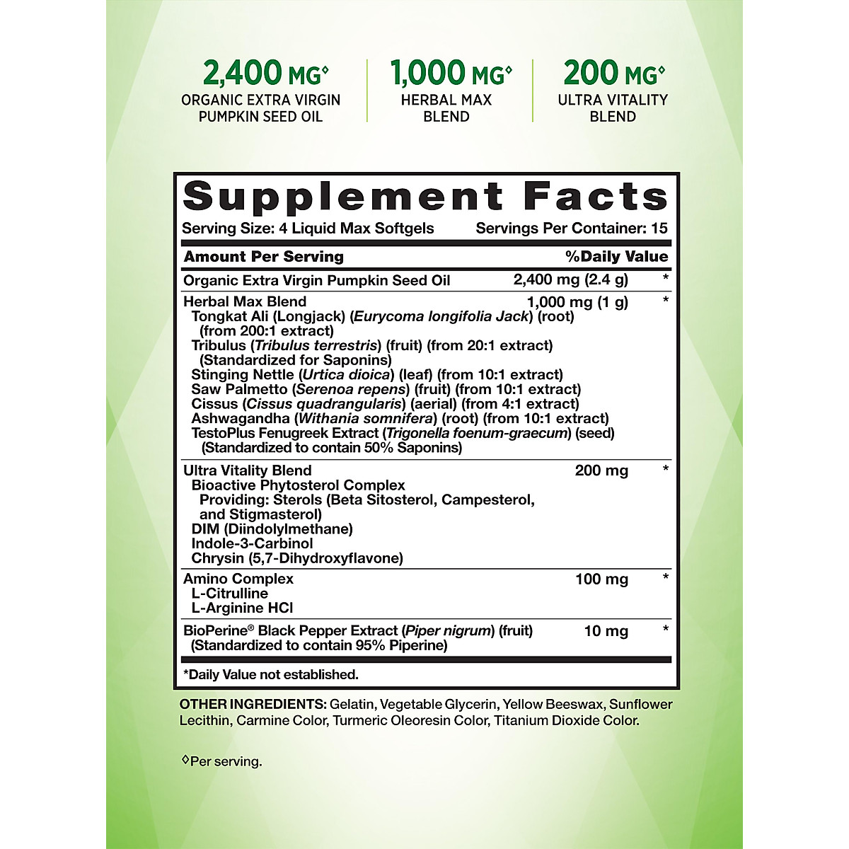 Nature's Truth Testosterone Supplement for Men | 60 Softgels | Non-GMO and Gluten Free Formula