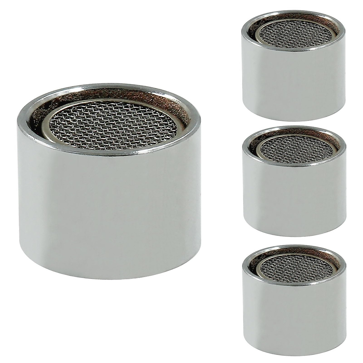 Moicstiy 4 Pcs Faucet Aerator, 55/64 Inch Kitchen Sink Aerator Replacement, Stainless steel Bathroom Faucet Aerator Replacement Parts for Sink Faucet