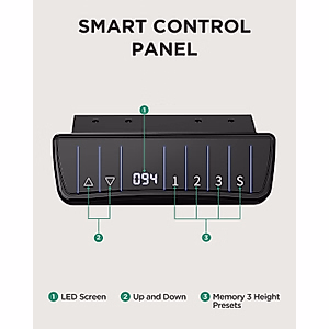 Totnz Electric Standing Desk, Height Adjustable Sit Stand up Desk, L-Shaped Memory Home Office Desk with Hook, 55 x 34 inch