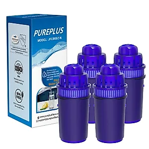 PUREPLUS JFC900Z Pitcher Water Filter Replacement for Pur PPF900Z, PPF951K, PPT700W, CR-1100C, DS-1800Z, CR-6000C, PPT711W, PPT711, PPT710W, PPT111W, PPT111R Pitchers and Dispensers, 4PACK