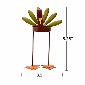 Decorative Candle Holder Thanksgiving Turkey Decorations Set of 3, Metal Turkey Home Decor Accent Rustic Tealight Candle Holder Centerpiece for Dining Room Table, Coffee Table Decor