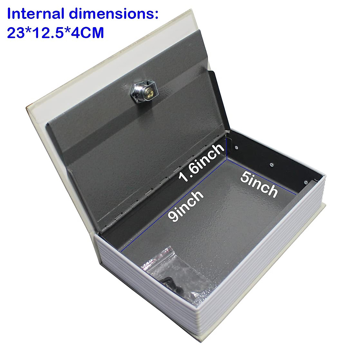 SEPOX® Ultimate Diversion Safe Book Box, Lock Box with Key - Large Sized Blue Dictionary - Ideal for Safeguarding Money, Jewelry, and Valuables - Perfect for Dorms & Homes