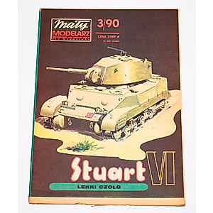M5A1 STUART VI - Paper Card Model in Scale 1/25 - Maly Modelarz