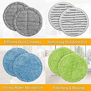 RUKHOOL Electric Mop Head Attachment for Dyson V15 V11 V10 V8 V7 Vacuum Cleaner Parts Spin Mop Replacement with 8 Washable Mop Pads 1 Water Tank