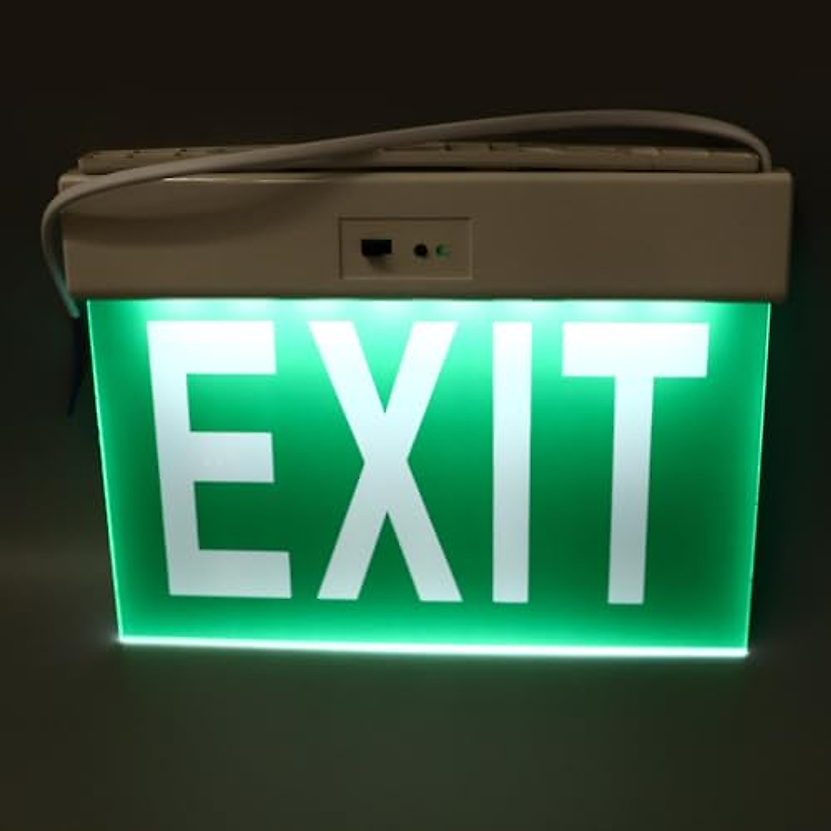 HUONIU LED Emergency Exit Sign with Light | Acrylic Clear Exit Sign for Indoor Use | AC85 to 265V