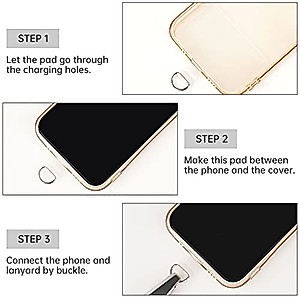 MOHOPE Universal Crossbody Phone Lanyard, Phone Lanyards for Around The Neck, Anti Loss, Soft Touch Nylon Phone Strap Crossbody with One Touch Clasp and Compatible with Most Smartphones(Silver)