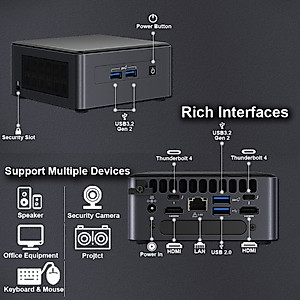 Intel NUC 11 Pro NUC11TNHV5 Tiger Canyon Home & Business Mini PC Desktop 11th Generation Intel® Core™ i5-1145G7 Processor with Intel vPro® Technology,4 Cores,8 Threads(16G RAM,1T SSD)