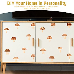 Watercolor Mushroom Wall Decals Mushroom Stickers Decor for Walls Peel and Stick Removable Retro Room Wall Art Decor Vinyl Wall Sticker for Bedroom Living Room Classroom Office