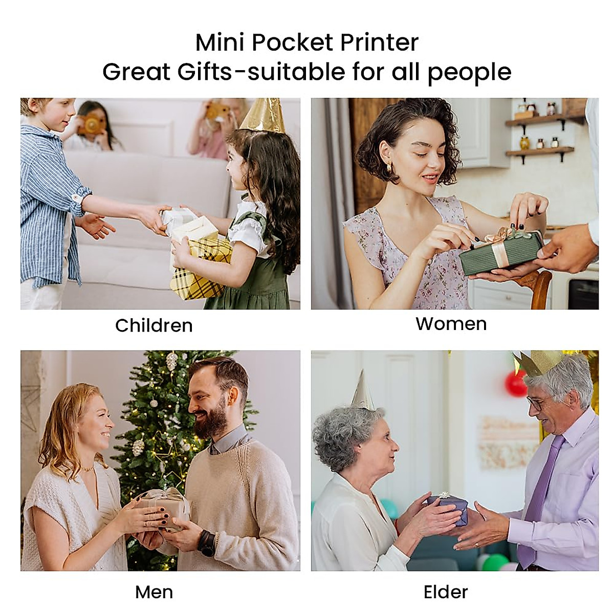 vretti Portable Thermal Printer TP6, Bluetooth Mini Pocket Printer Compatible with Android & iOS, 300DPI Wireless Pocket Picture Printer for iPhone Working Listing, Notes, Journal, Travel