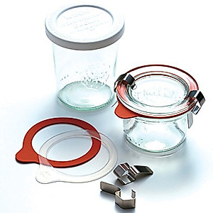 ラセラヌー(Rasalhanut) WE-080 Weck Mold Shape Glass Canister, 2.7 fl oz (80 ml)