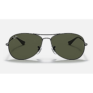 Ray Ban RB3362 COCKPIT 004 56M Gunmetal/Crystal Green Sunglasses For Men For Women