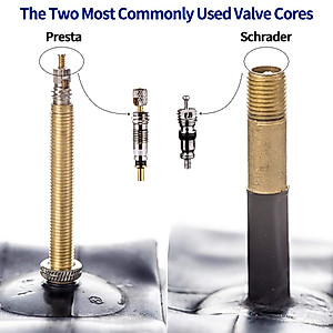 Hapleby Premium Bike Valve Core Remover Tool for Schrader and Presta, Tire Valve Repair Tool Kit, Including 2PCS Presta and 4PCS Schrader Valve Core