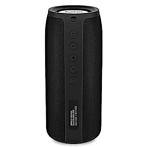 Bluetooth Speakers,MusiBaby M88 Speakers Bluetooth Wireless,Portable Bluetooth Speakers,Dual Pairing, Bluetooth 5.0,Loud Stereo Sound,Booming Bass,30H Playtime for Home& Outdoor Party,Beach (Black)