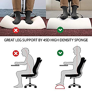 Foot Rest Under Desk, Ergonomic Memory Foam Foot Cushion, Office Foot Rest Pillow, Foot Pillow Office Home Accessories, Desk Foot Stool Rocker, Non-Slip Bottom