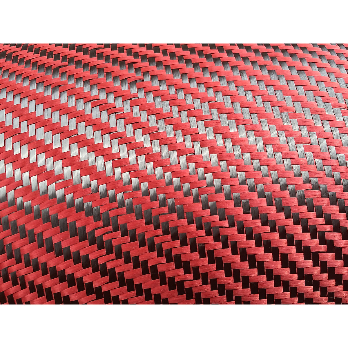 4" x 1 FT Red - Kevlar FABRIC-2x2 Twill WEAVE-3K/220g