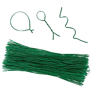 Plant Twist Ties - 8'' Plant Ties for Climbing Plants - Garden Ties Reusable Twist Ties Garden Twine for Plants Vines Cords Bags - Pack of 100, Green