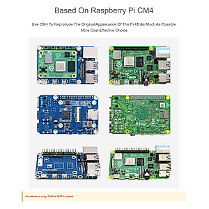 CM4 to Pi 4B Adapter for Raspberry Pi, Use CM4 to Reproduce The Original Appearance of The Pi 4B, Alternative Solution