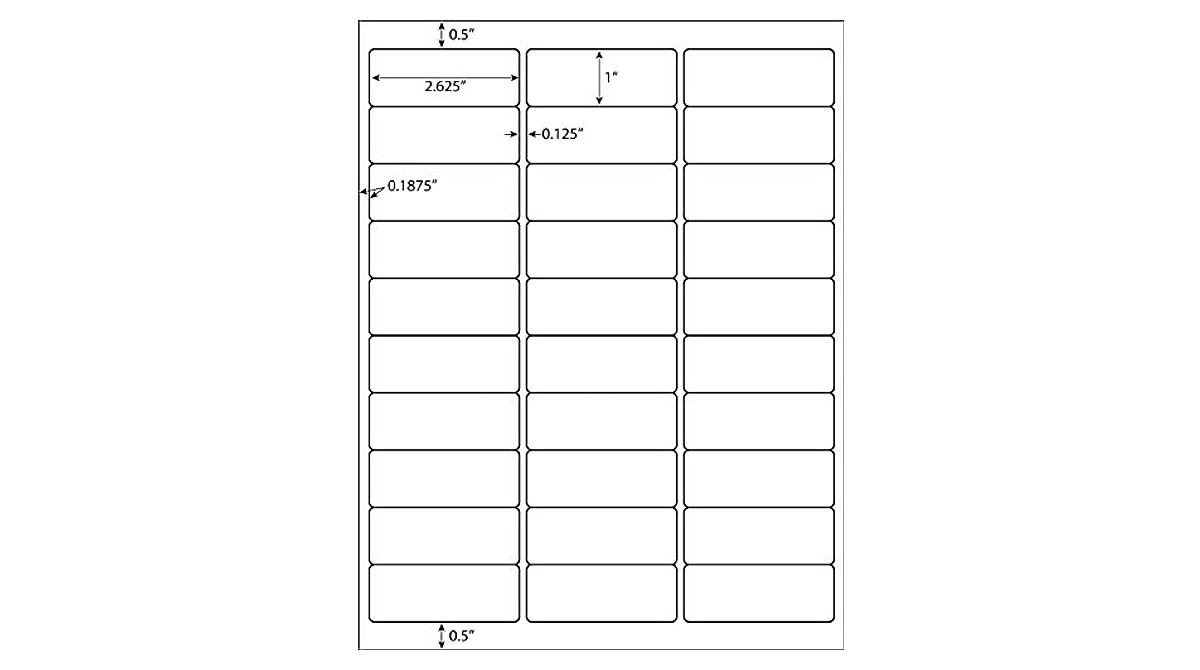 SJPACK 30-up Labels: 3000 White Mailing Stickers