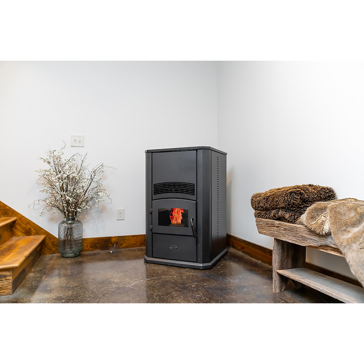 Comfortbilt HP42-Alpine Modern Pellet Stove 2800 SQFT Heating 120 Hopper EPA Cert