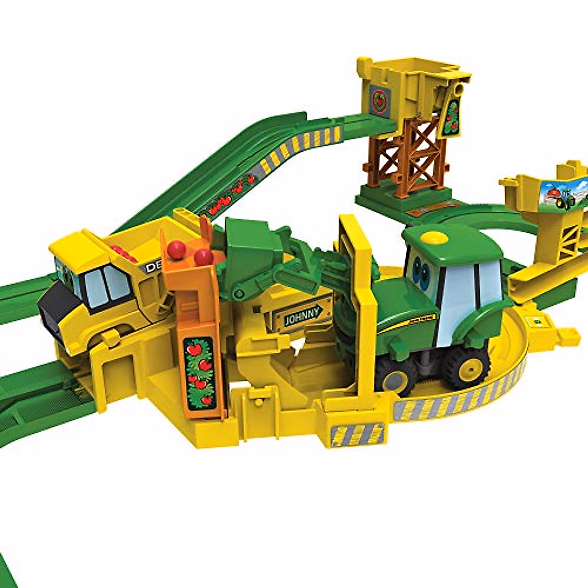 John Deere Tomy Big Loader Motorized Toy Train Set with Tractor & Magical Farm for Kids Fun Playtime, Multi