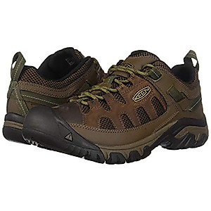 KEEN Men's Targhee Vent Low Height Breathable Hiking Shoes, Cuban/Antique Bronze, 10.5
