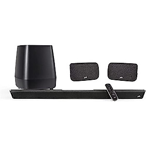 Polk Audio MagniFi 2 Sound Bar + SR2 Wireless Surround Sound Speakers Bundle, Black