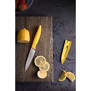 VITUER Paring knife, 8PCS Paring knives (4 Knives and 4 Knife cover), 4 Inch Peeling Knife, Fruit and Vegetable Knife, Ultra Sharp Kitchen Knives, German Steel, PP Plastic Handle