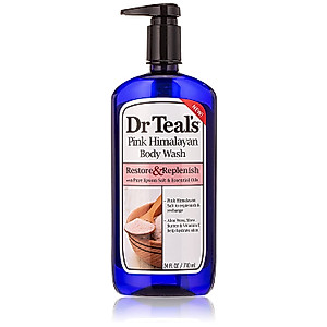 Dr Teal's Pink Himalayan Salt Body Wash Gift Set (2 Pack, 24oz Ea.) - Restore & Replenish Pink Himalayan Salt