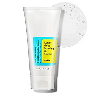 COSRX Low pH Good Morning Gel Cleanser, 5.07 fl.oz / 150ml, Daily Mild Face Cleanser for Sensitive Skin with BHA and Tea-Tree Oil, PH Balancing, Anti Breakouts, No Parabens, No Sulfates, Korean Skincare