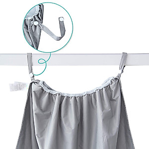 Biloban Reusable Diaper Pail Liner Bags 2 Pack for Ubbi Diaper Pail, Waterproof Larger Capacity & Washable Wet Bag for Dirty Diapers, Cloth Diaper, Laundry and Kitchen Garbage, Grey & White