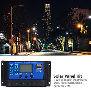 nwejron Solar Panel Charger, Solar Panel Kit Light Weight and Easy to Carry 50W 18V Polysilicon Photovoltaic Module for Garden for Home