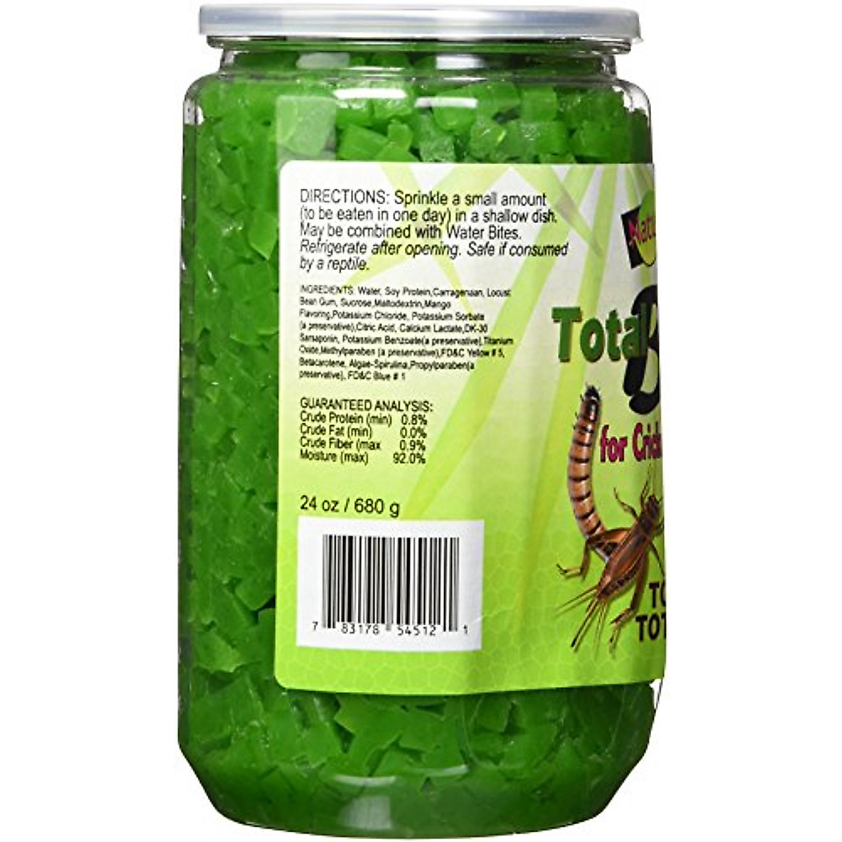 Nature Zone Total Bites for Crickets & Feeder Insects, Soft Moist Food, 24-Ounce