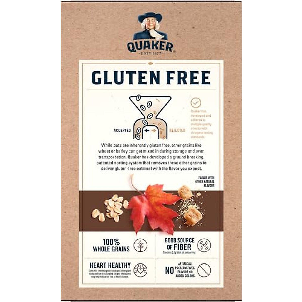 Quaker, Gluten Free Instant Oatmeal, Maple & Brown Sugar, 8 Ct