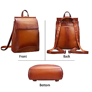 HESHE Leather Backpack for Women Fashion Convertible Backpack Purse Designer Handbags Anti Theft Rucksack for Travel