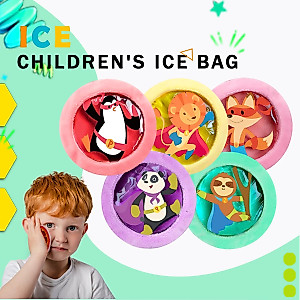 Kids Ice Pack, Hot or Cold Pack Gel Cooling Pad, Reusable for Injuries Medical Health,Swelling and Pain Relief, Tired Eyes, Child Injury, Headache, Sinus Relief (5 pcs)