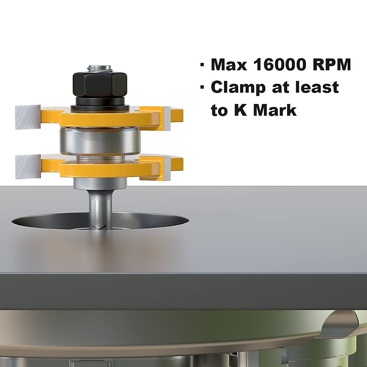 FivePears 2 Pieces of Tongue and Groove Router Bits Set with 1/4" Shank,3 Teeth T Shape Wood Milling Cutter Woodworking Tool